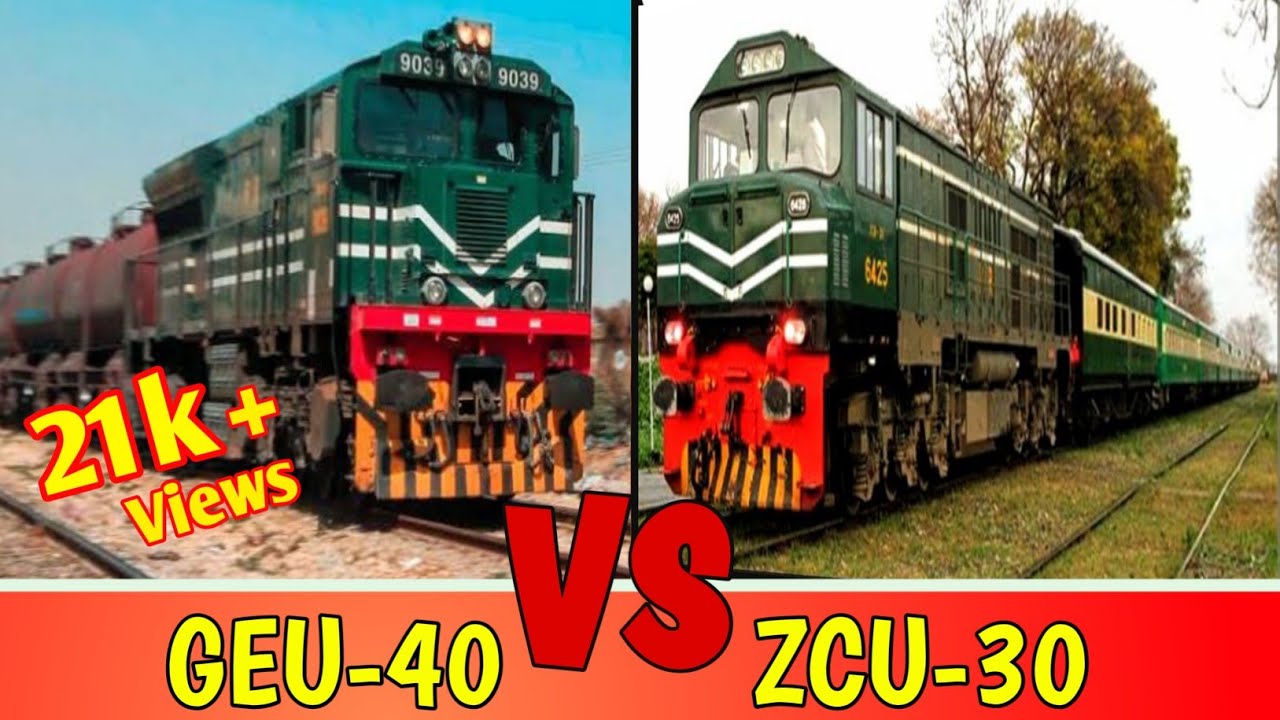 GEU-40 VS ZCU-30 LOCOMOTIVE |Chinese Engine vs American Engine|Pakistan ...