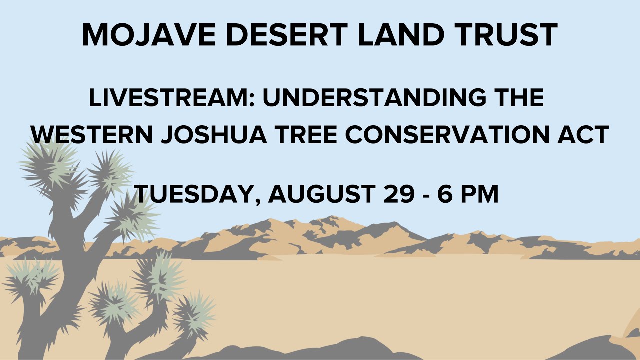Livestream: Understanding the Western Joshua Tree Conservation Act ...