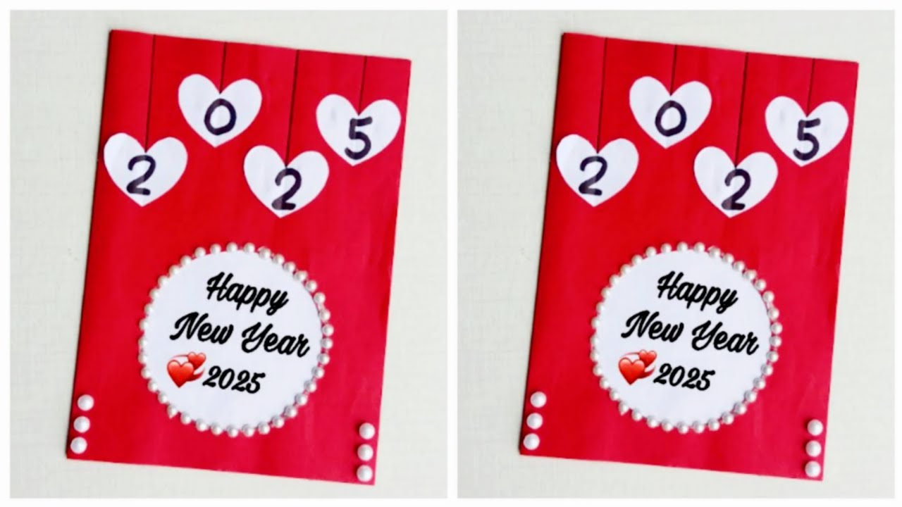 New Year Card |Happy New Year Greeting Card 2025 |Handmade Card For New ...