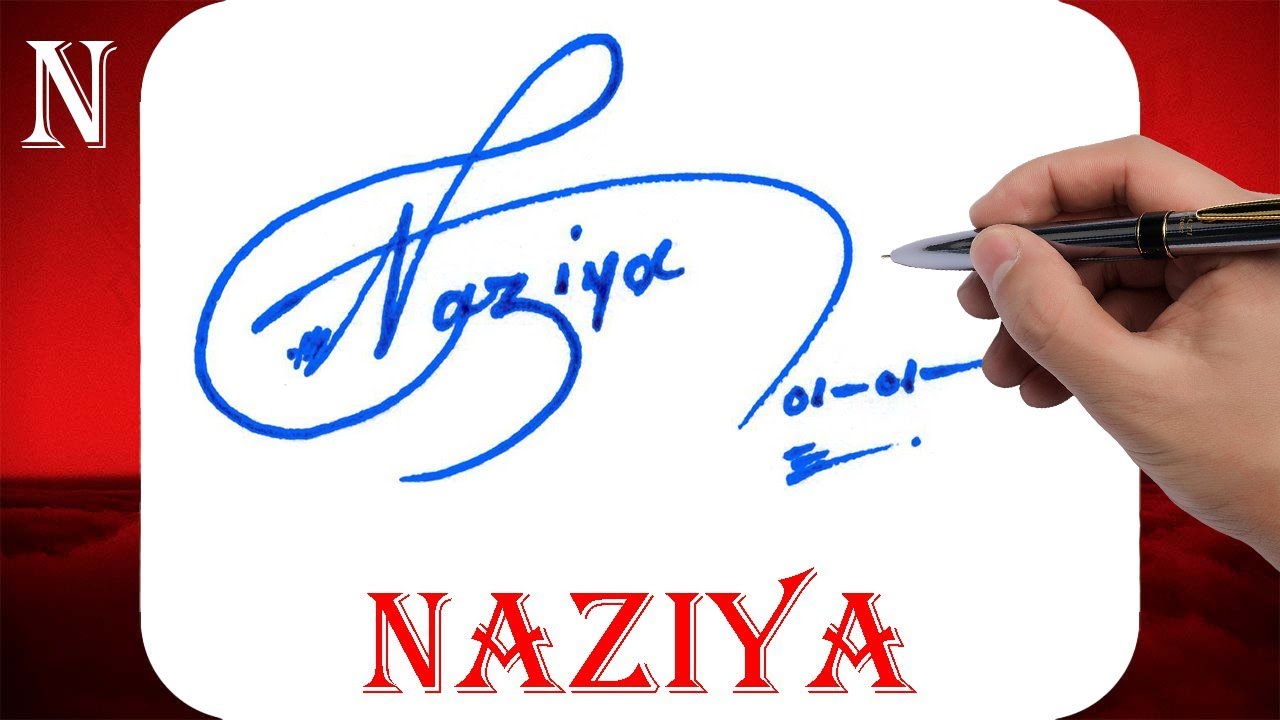 Naziya Name Signature Style | N Signature Style | Signature Style of My ...