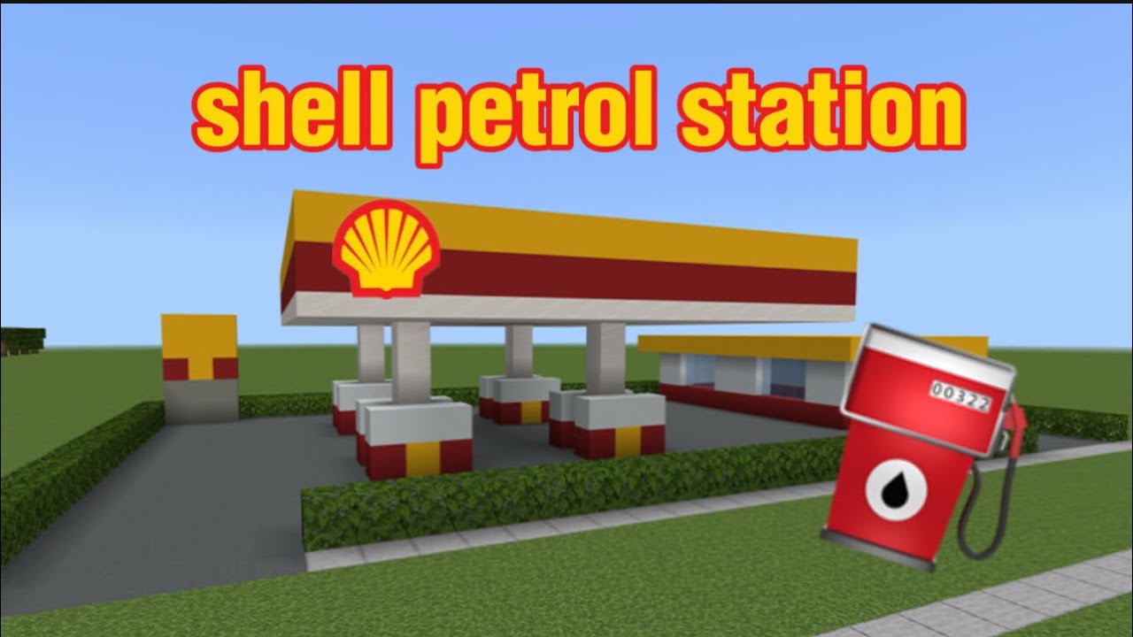 building SHELL petrol station in my MINECRAFT CITY - YouTube