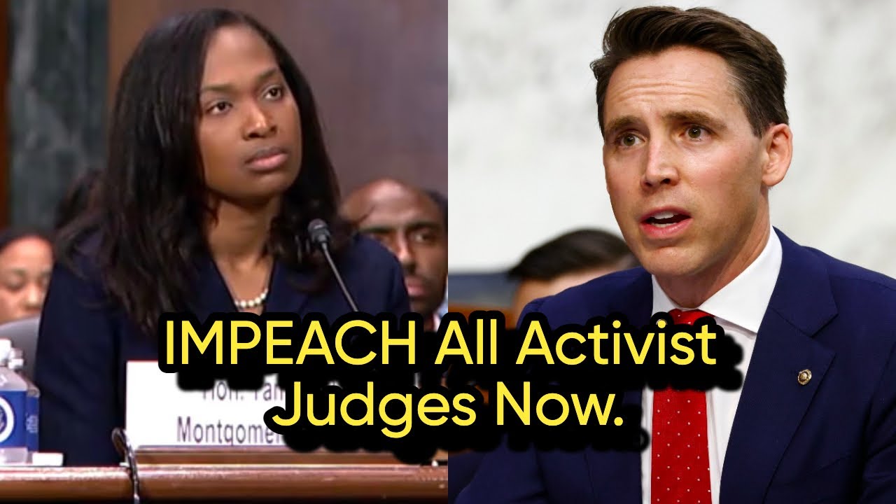 "How Portraits of White Judges Spark Debate" Hawley GRILLS Biden ...