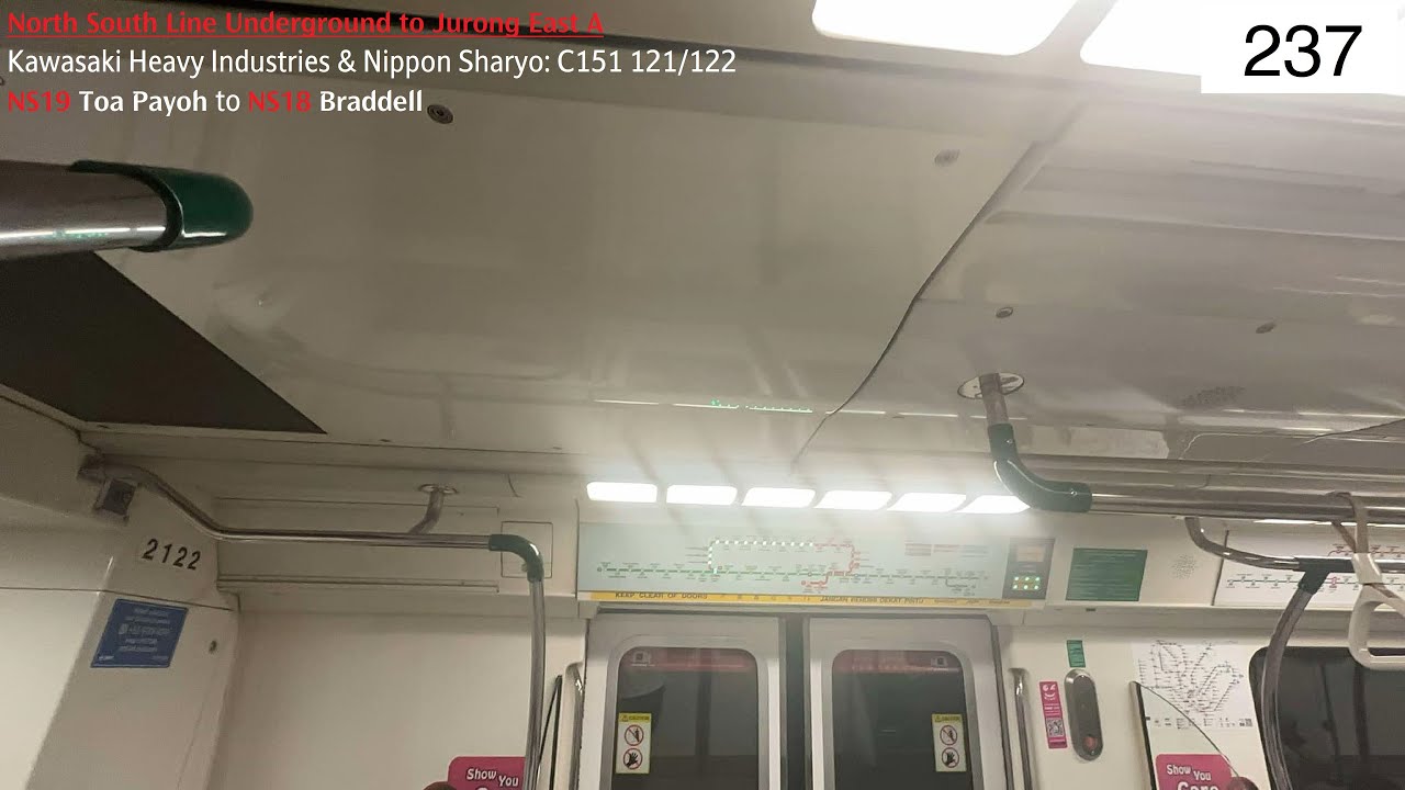 ⁴ᴷ [1 of the 3] SMRT Trains, NSL Train Ride [Toa Payoh → Braddell] - Kawasaki C151 121/122 - YouTube