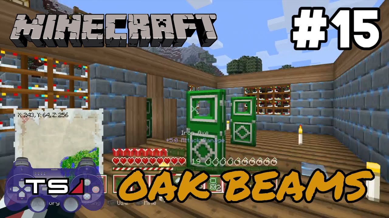 OAK BEAMS!!! - MINECRAFT: BUILDING A TOWN #15 - YouTube