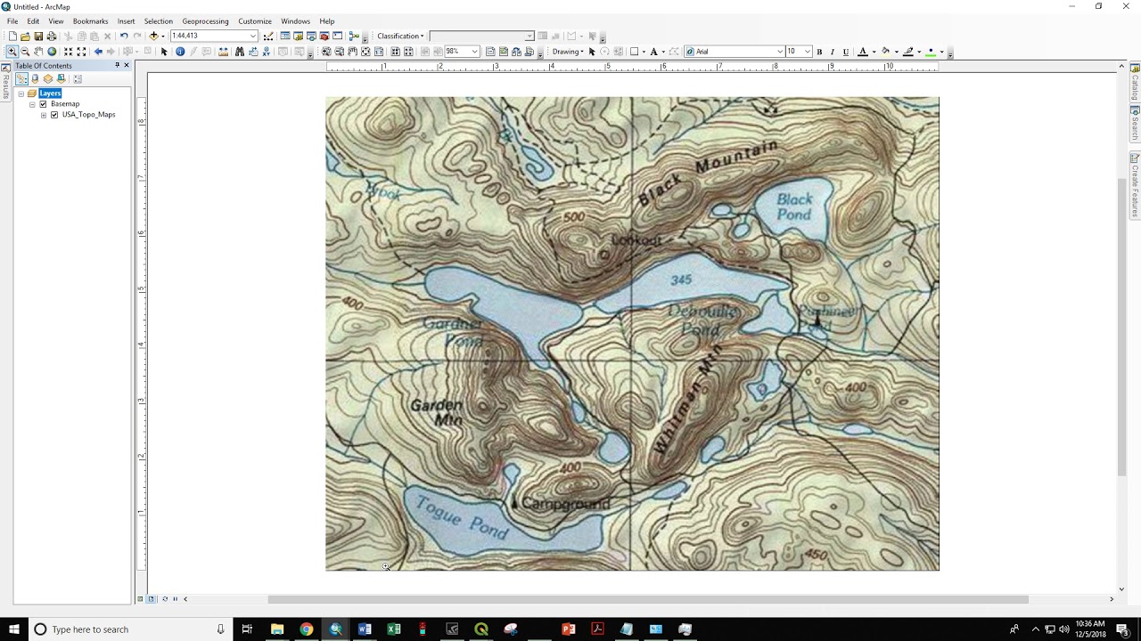 Exporting USGS Topographic Map for Avenza using ArcMap 10.5 - YouTube