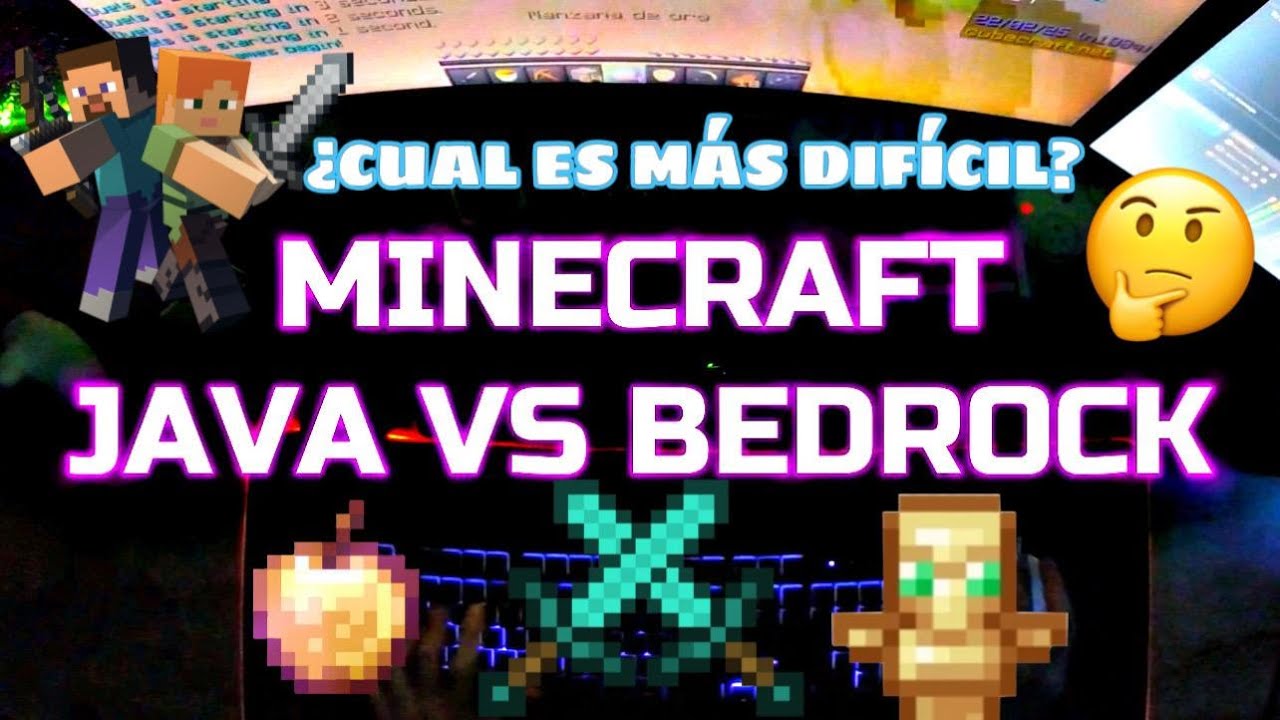 ¿CUÁL ES MEJOR JAVA O BEDROCK? | MINECRAFT 🤔 #minecraft #java #bedrock #1vs1 #pvp #skywars # ...