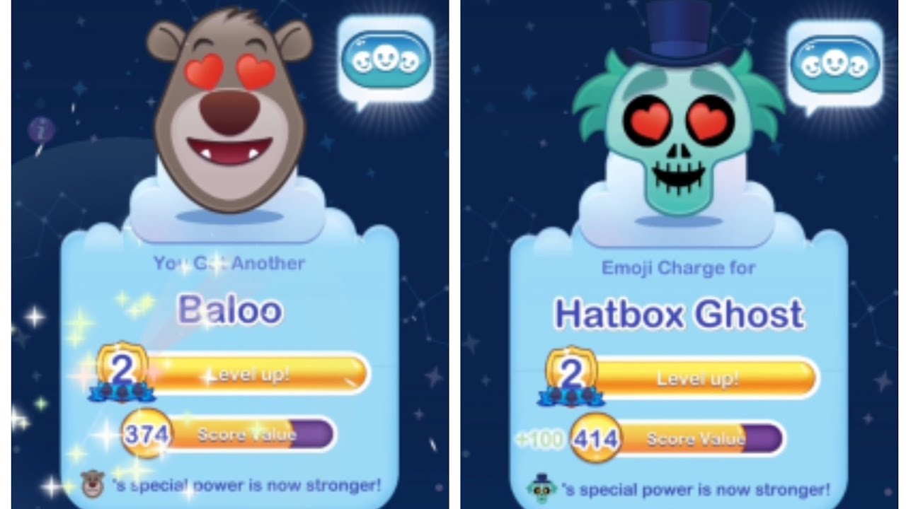 Game: Disney Emoji Blitz - Baloo and Hatbox Ghost Level 2 - YouTube