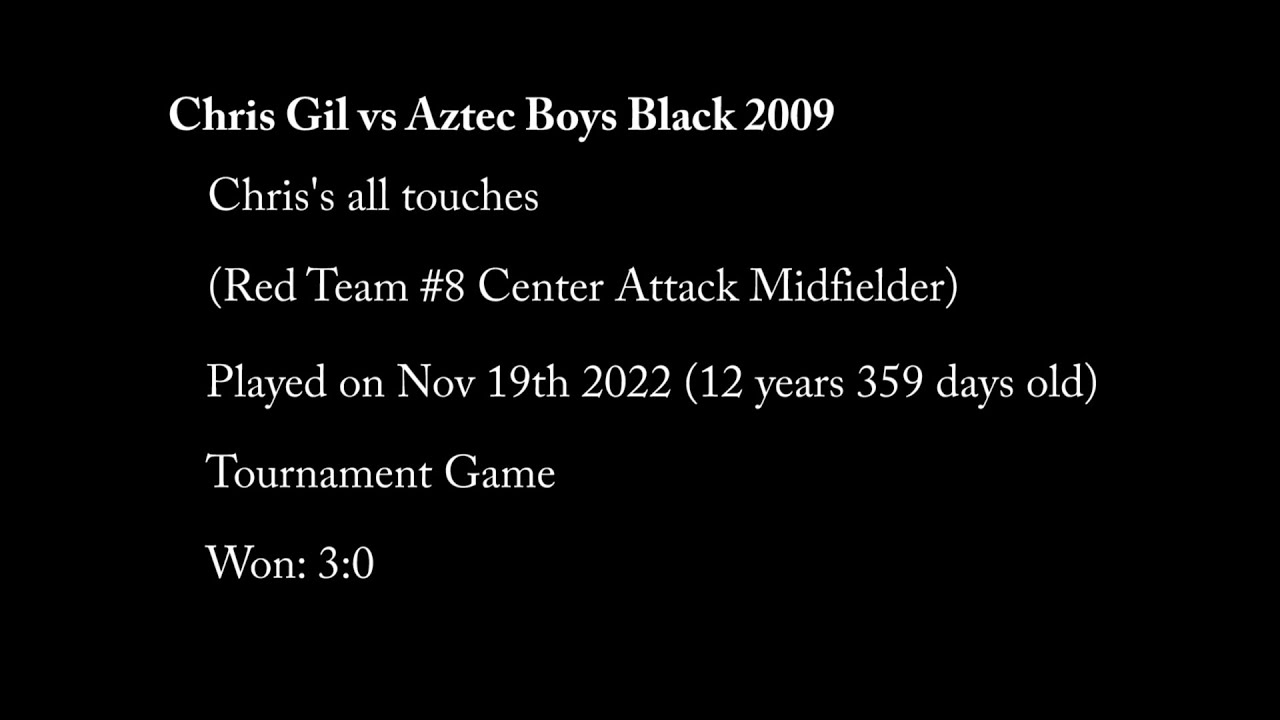 Chris Gil vs Aztec Boys Black 2009 - 11-20-2022 - YouTube