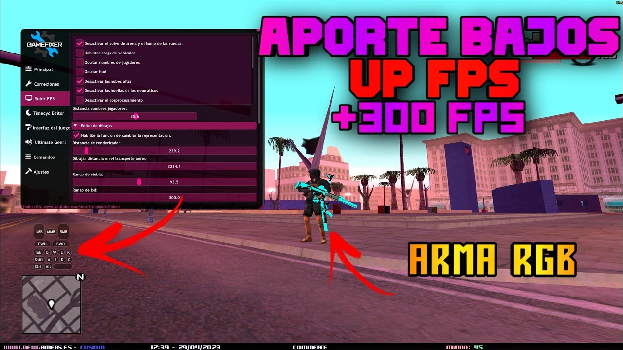 APORTE BAJOS RECURSOS GTA SAMP FPS UP | +300 FPS - YouTube