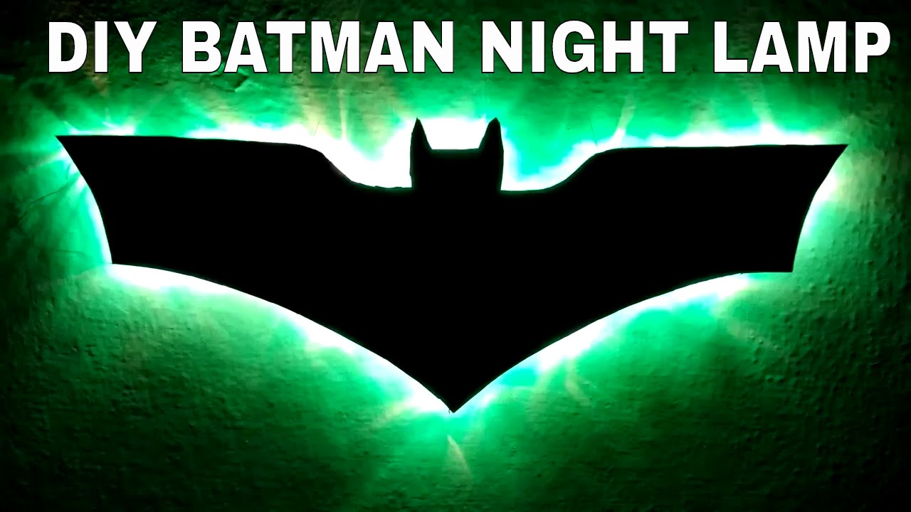 how to make DIY BATMAN NIGHT LAMP from cardboard at home in cheapest ...