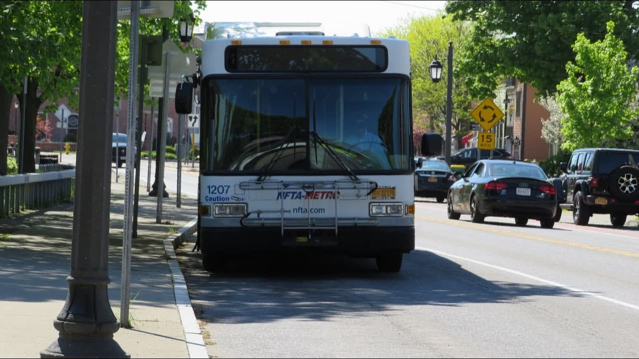 NFTA Metro Ride Route 16H Outbound Bus 1207 - 2012 Gillig Hybrid - YouTube