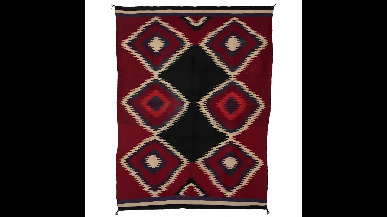 Nizhoni Ranch Gallery, GHT # 783 Germantown Serape Navajo Weaving - YouTube