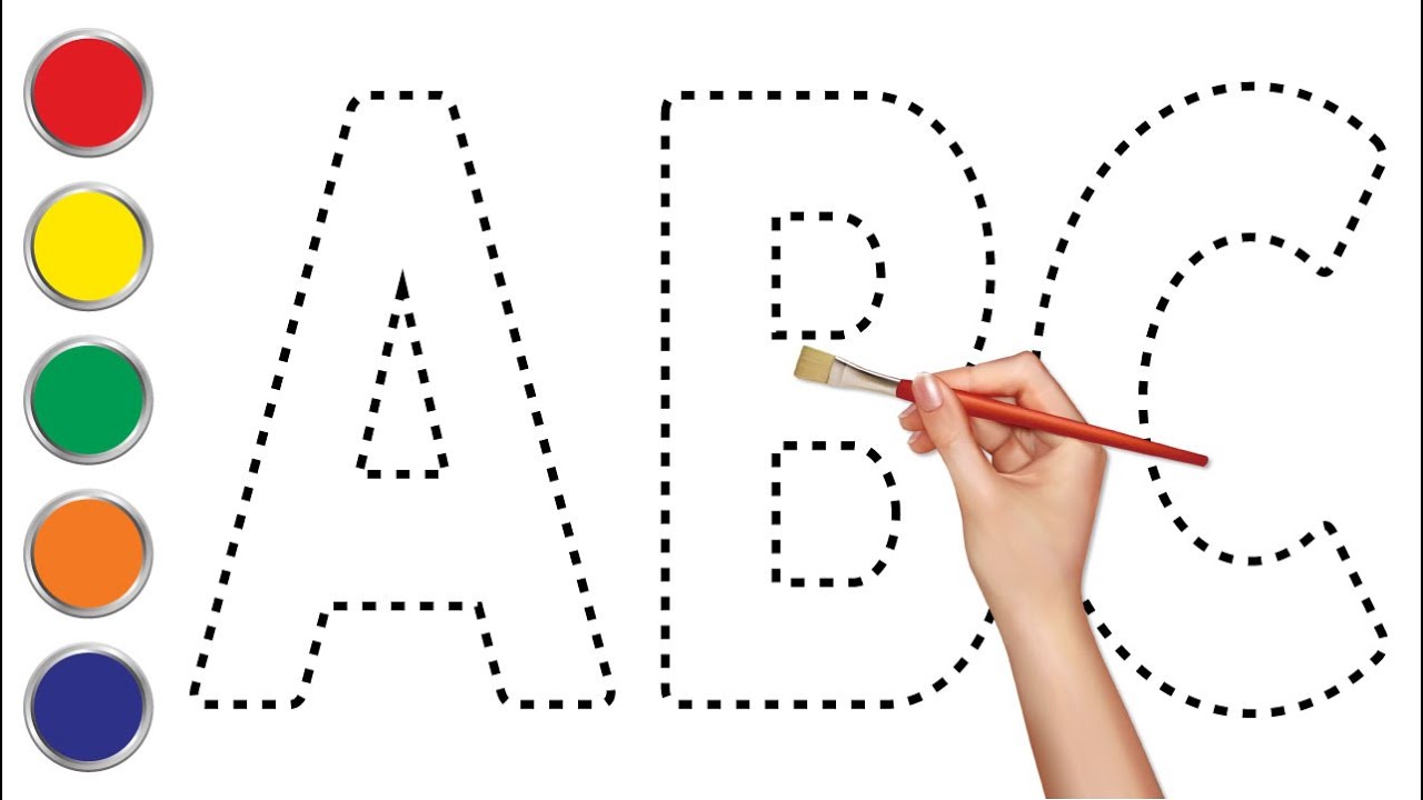 How to Draw and Paint Alphabet Letters A to Z for kids - YouTube