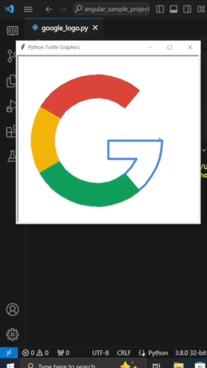 Design a google logo using python turtle #python #pythonprogramming #shots #turtle #coding - YouTube