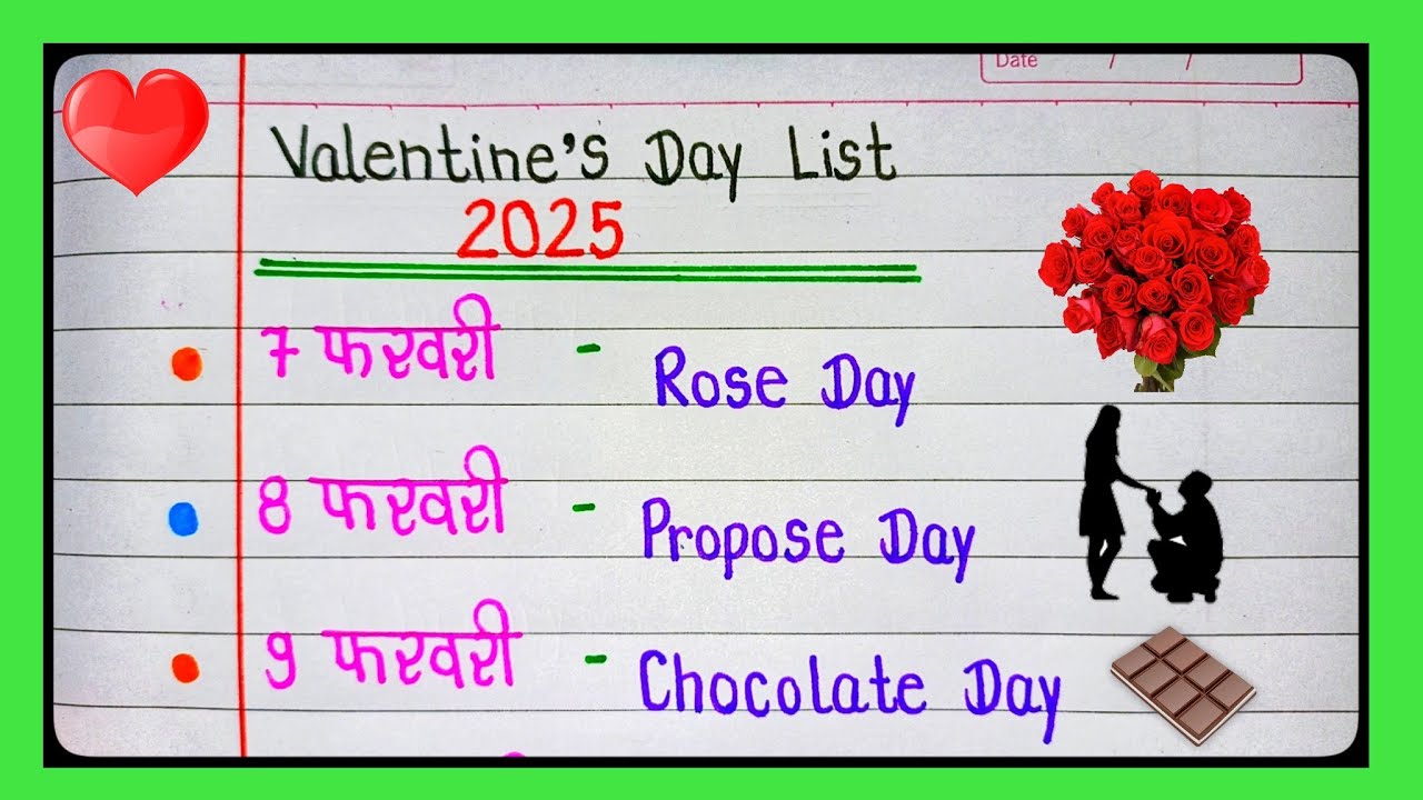 Valentine Day week 2025|Valentine's Day Week|Valentine's day week list ...