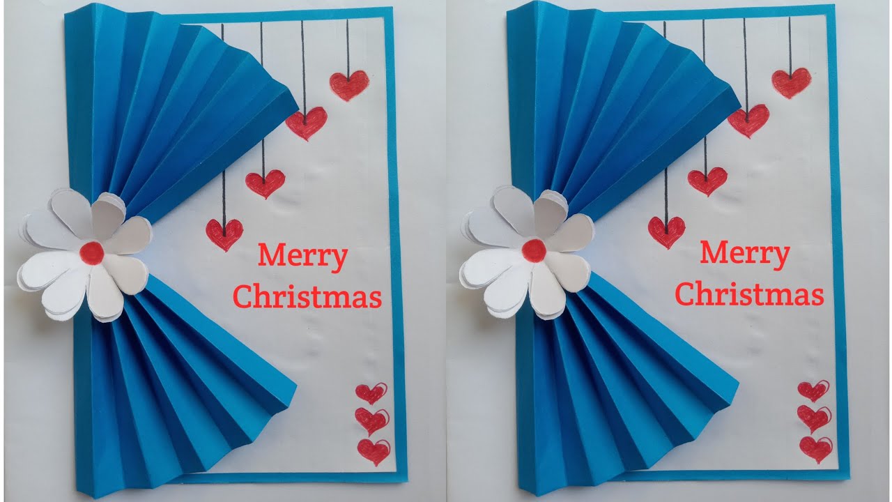 Handmade gift card making tutorial💝Easy greeting card for Christmas ...