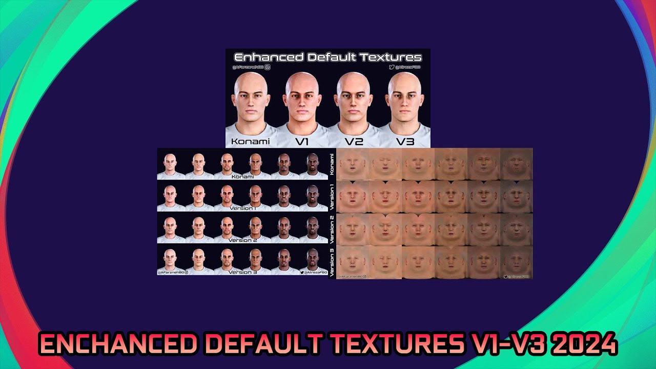 ENCHANCED DEFAULT TEXTURES V1-V3 2024 - PES 2021 & FOOTBALL LIFE - YouTube
