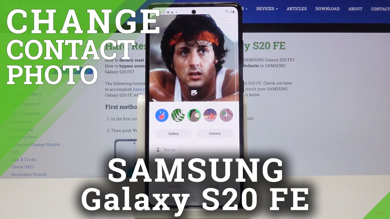 How to Add Photo to Contact in SAMSUNG Galaxy S20 FE – Customize ...