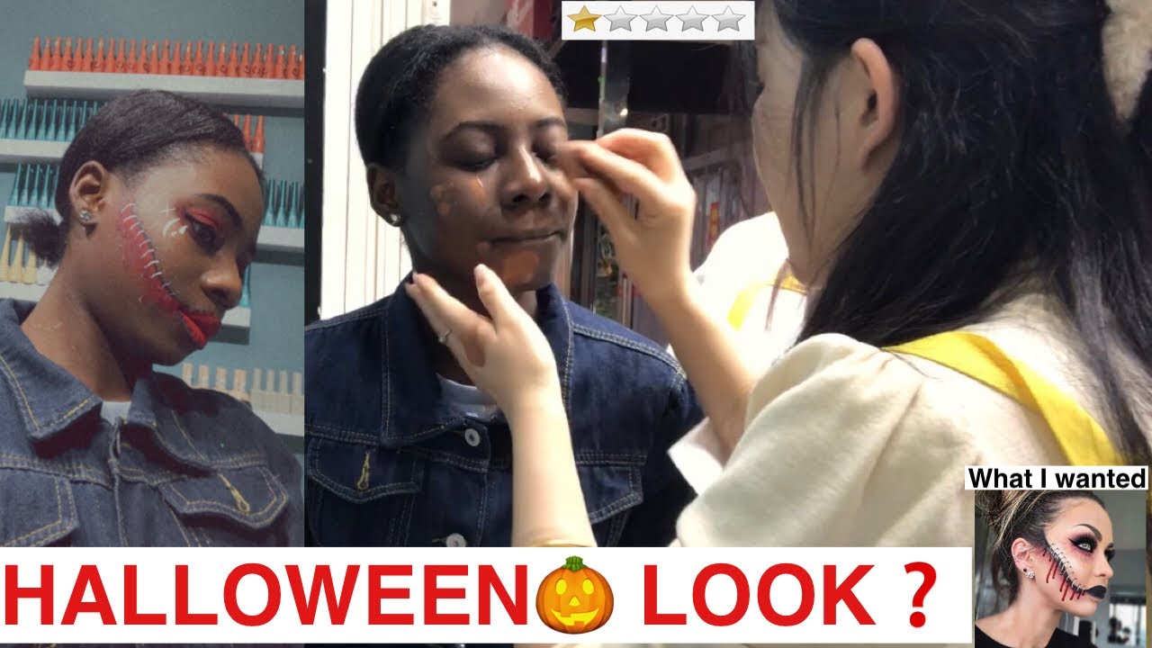 The Worst Reviewed Makeup Artist Did My Halloween Makeupππ Black Girl