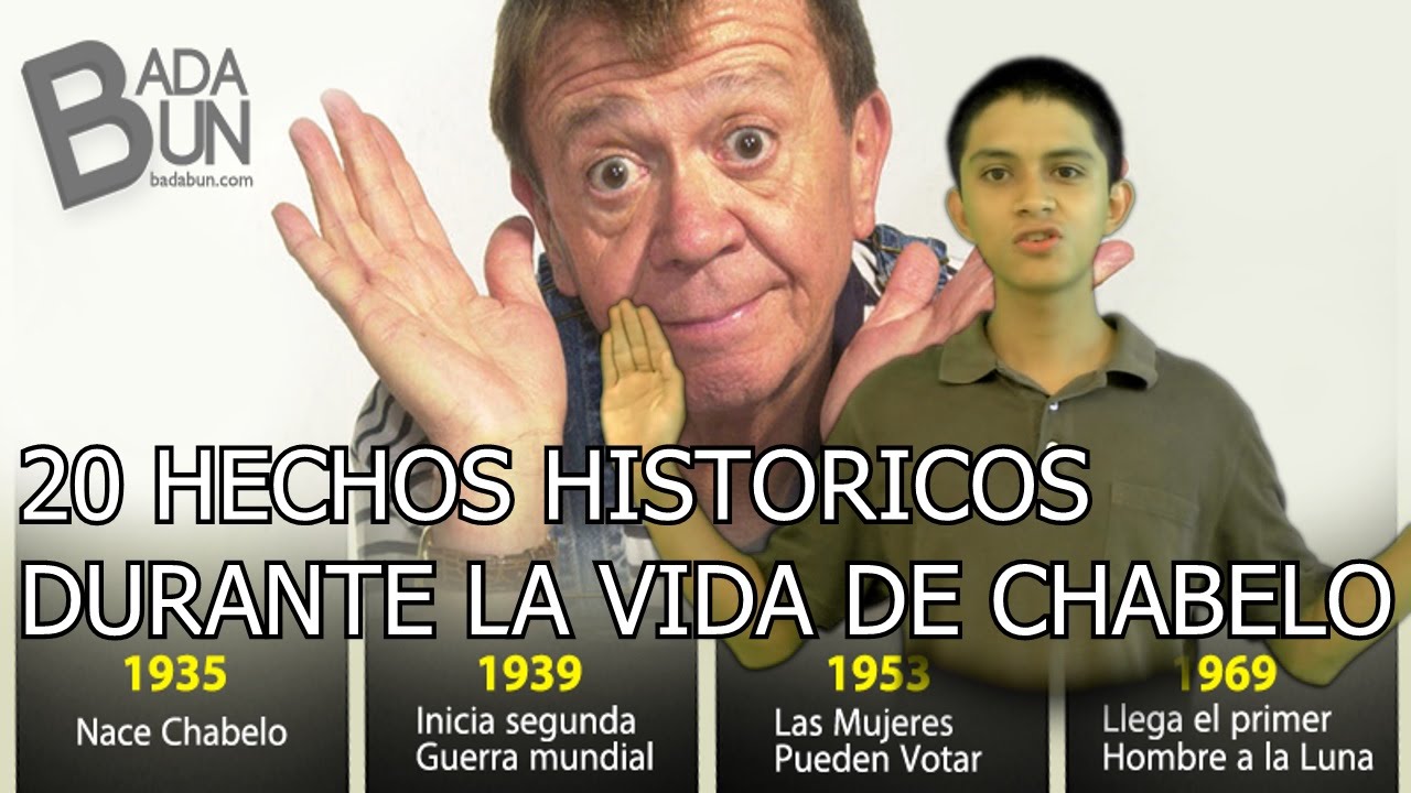 20 HECHOS HISTORICOS DURANTE LA VIDA DE CHABELO - YouTube