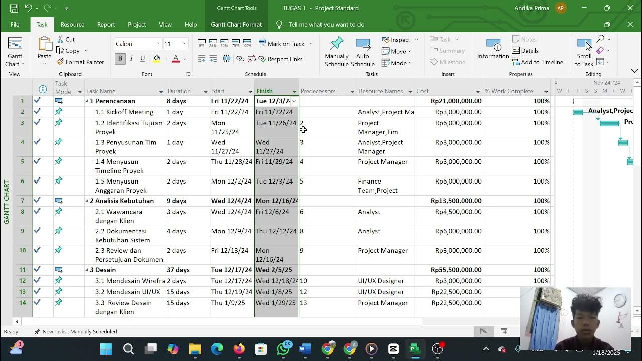 Tutorial Sederhana Microsoft Project - YouTube