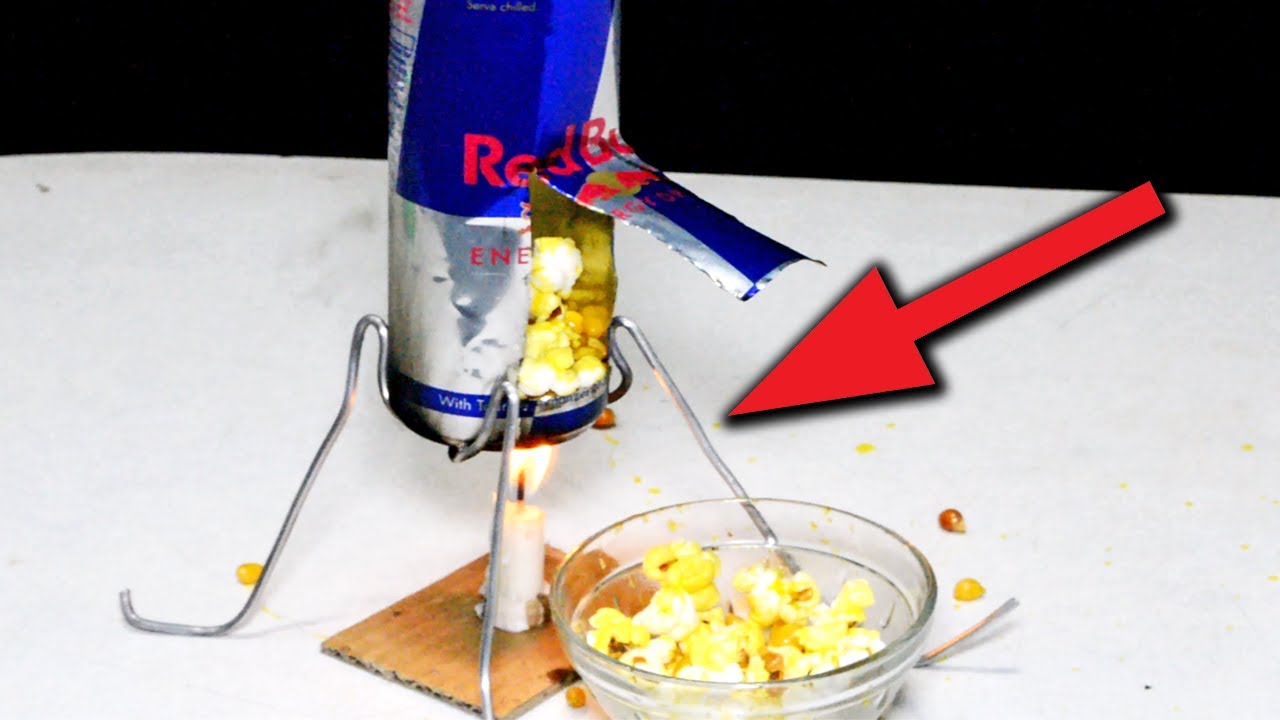 How to make a Recycled Can Popcorn Machine at home | DIY Popcorn ...