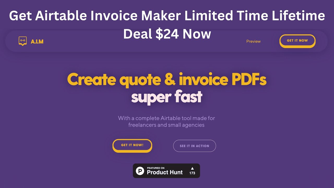 Airtable Invoice Maker Lifetime Deal $24 - Create quote & invoice PDFs ...