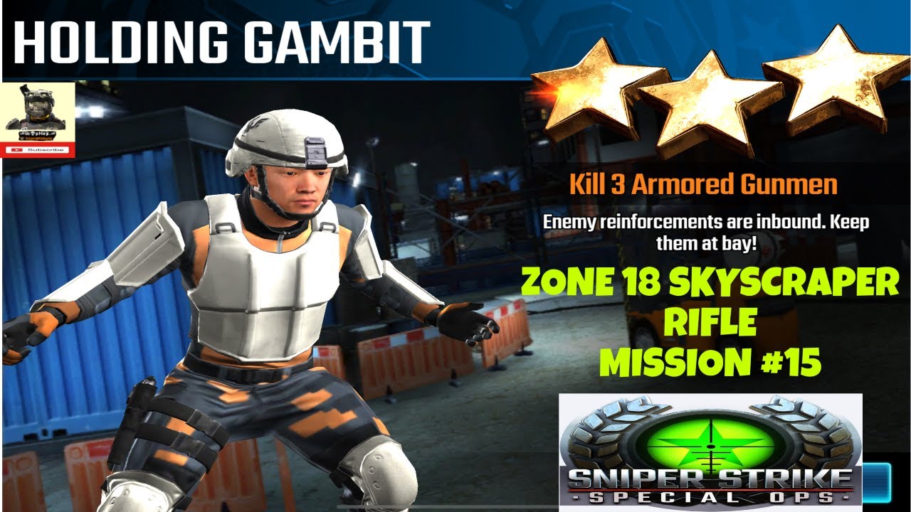 Campaign Zone 18 Skyscraper Holding Gambit Rifle mission #15 Sniper ...