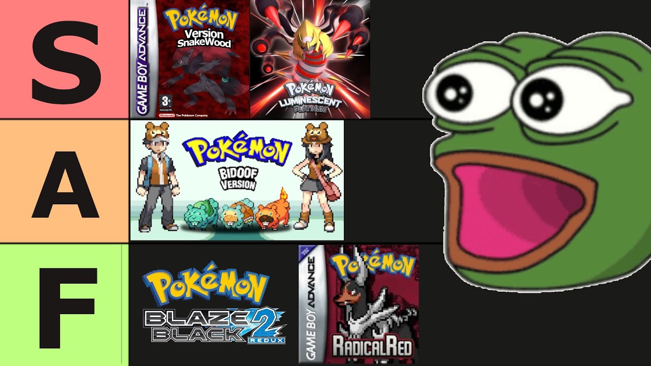 THE COMPLETE POKEMON ROM HACK TIER LIST! - YouTube