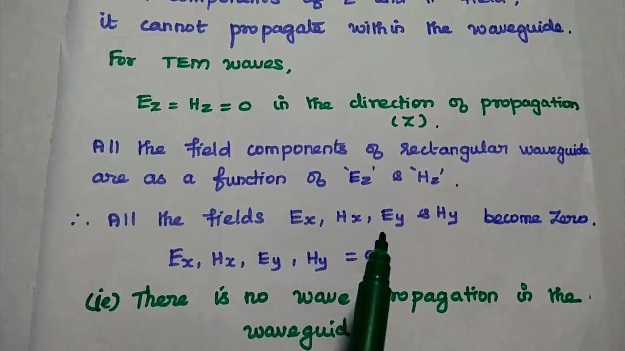 Impossibility of TEM Waves in Waveguide - YouTube