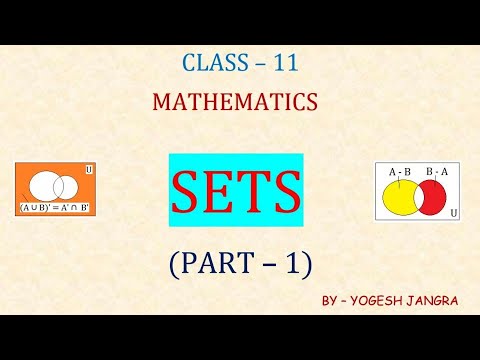 SETS CLASS 11 - YouTube