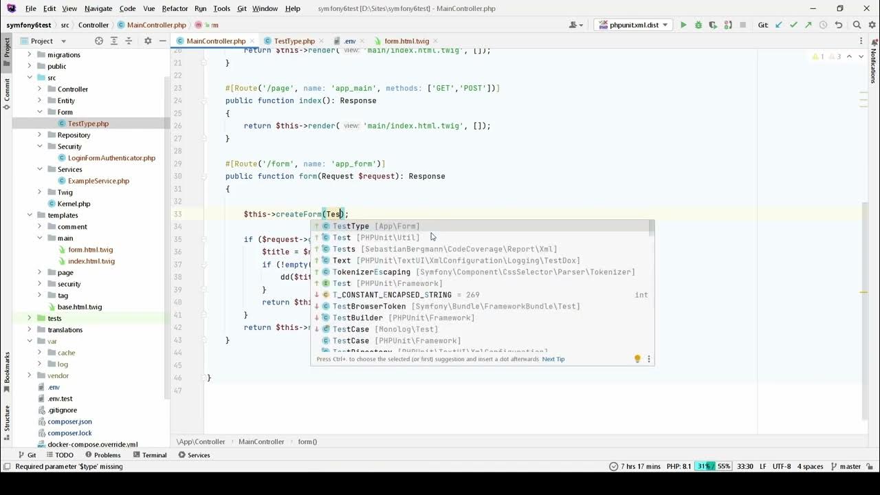 Выводим созданную форму в Twig шаблон - YouTube