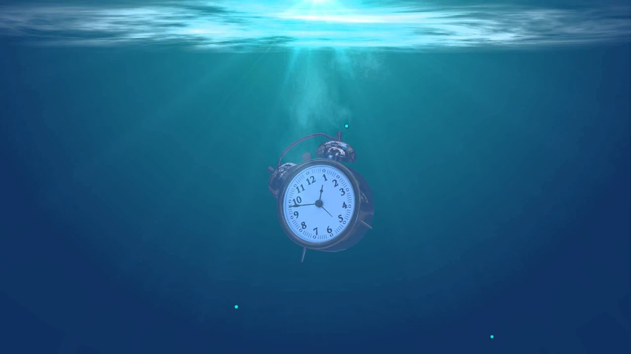 After Effets 3D Element--Clock floating in the middle of the ocean ...