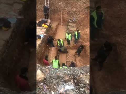 Canlı define kazısında lahit buldurlar