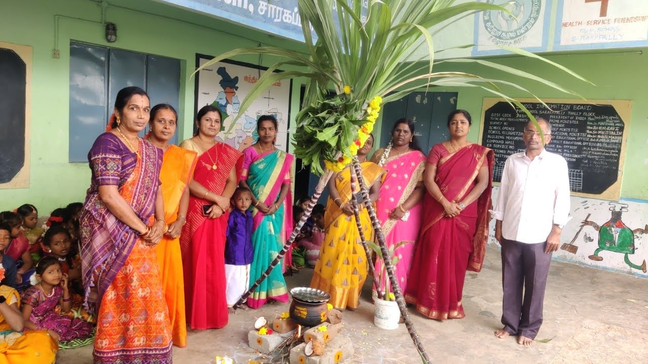 Pongal celebration in PUMS SARAKAPALLI THALLY BLOCK,KRISHNAGIRI DT ...