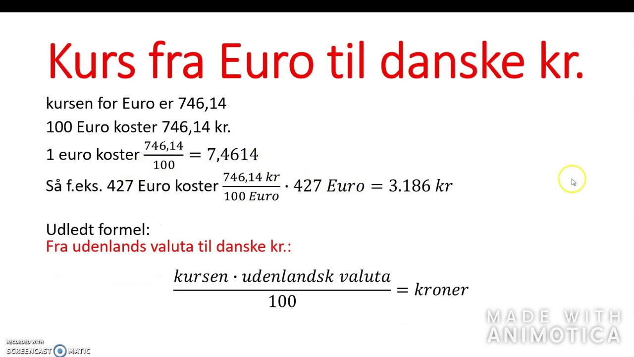 fremmed valuta beregninger - YouTube