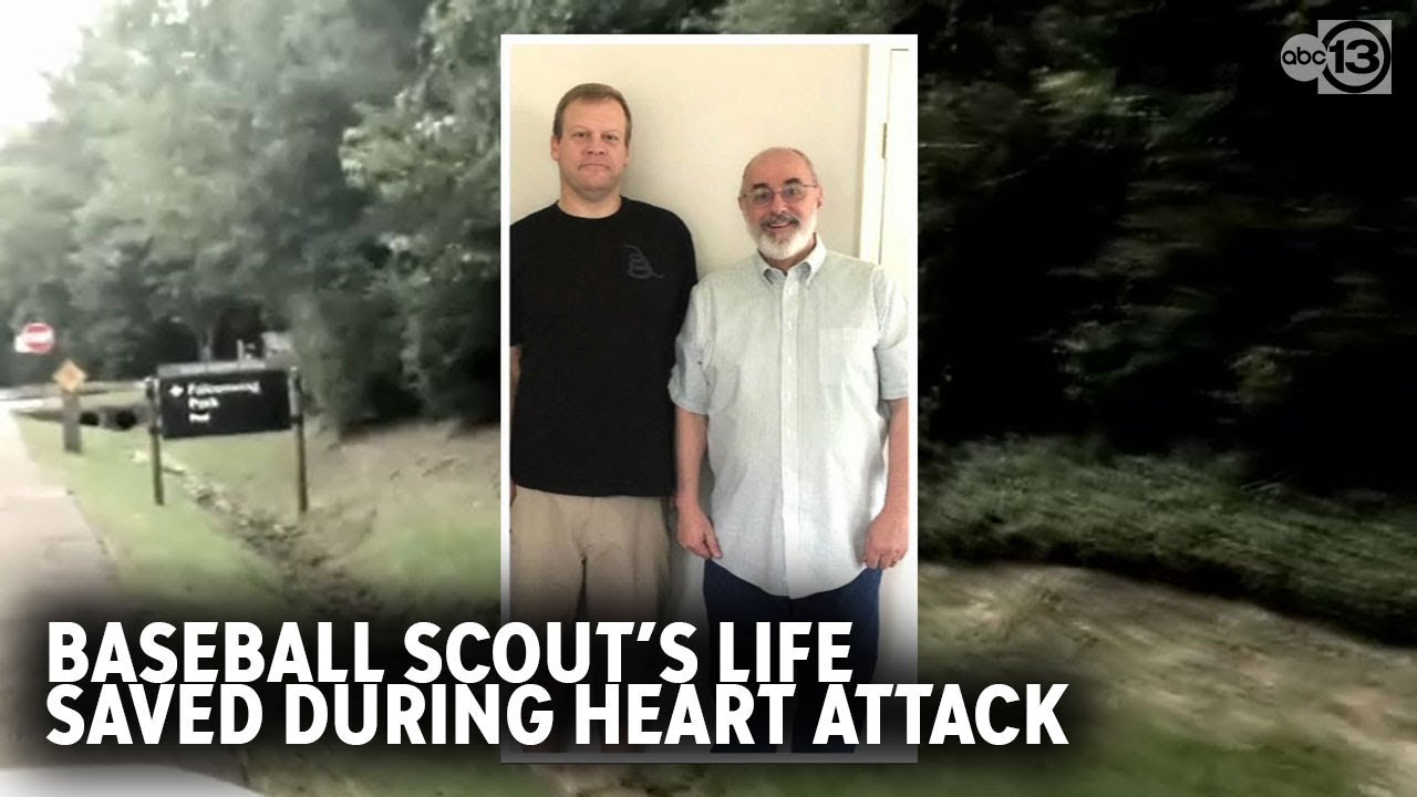 MLB scout's life saved during heart attack while driving - YouTube