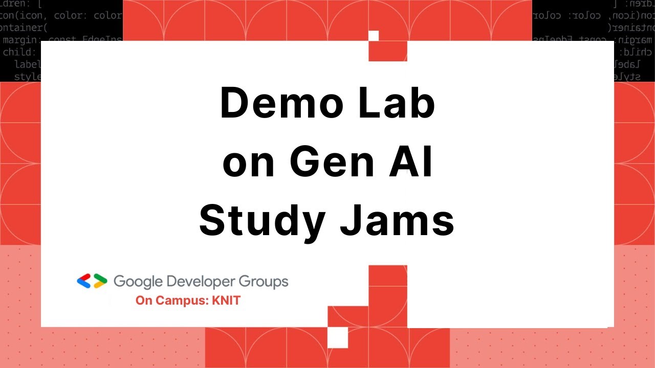 Demo Lab | Gen AI Study Jams - YouTube