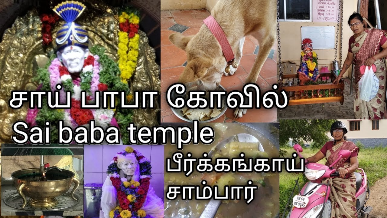 Vlog-சாய் பாபா கோவில்/பீர்க்கங்காய் சாம்பார்-Saibaba temple/Ridge gourd ...