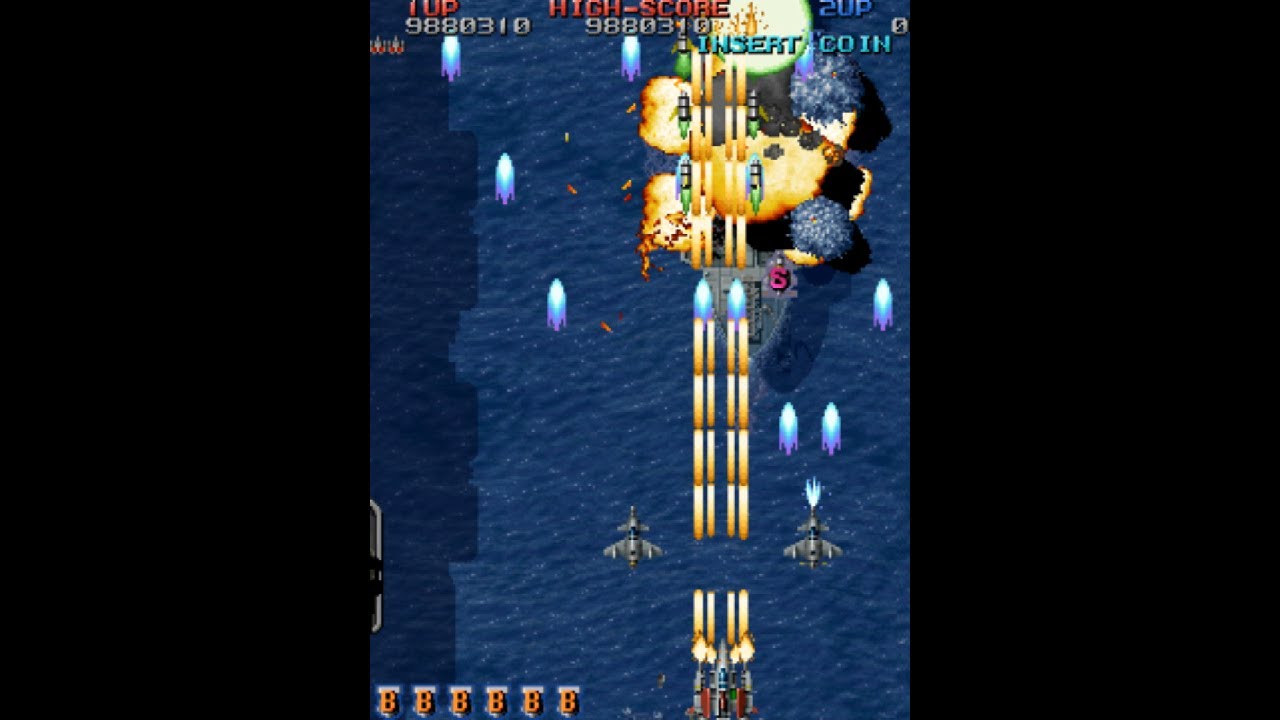 Raiden Fighters (Arcade) - No-Miss All (Judge Spear, 40 millions) - YouTube