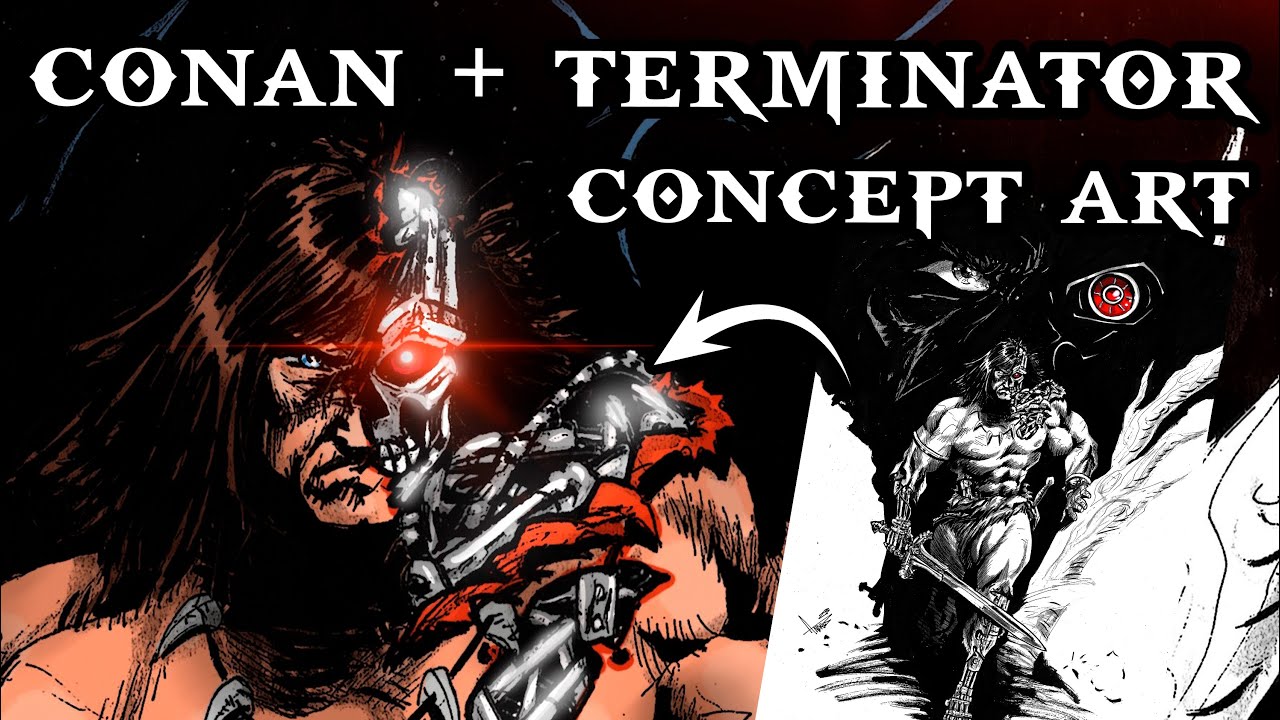 CONAN + TERMINATOR CONCEPT ART DRAWING T-BARBARIAN / DESENHANDO BÁRBARO ...