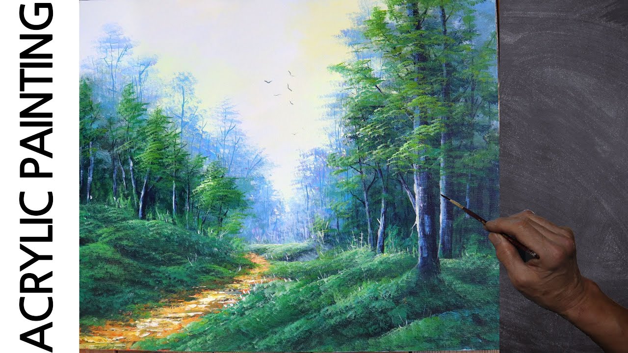 Abstract Painting | Palette knife and brush | LINE Art #18 - YouTube