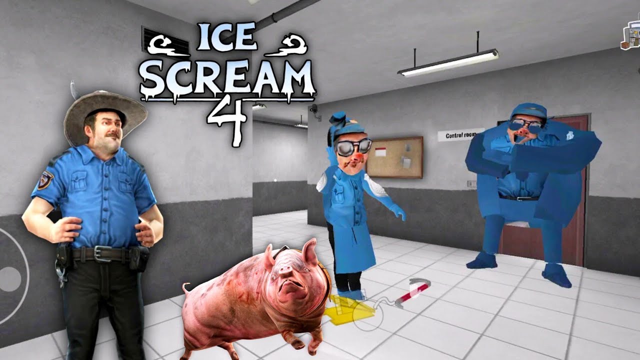 Ice Scream 4 Police Andrew Gameplay - YouTube