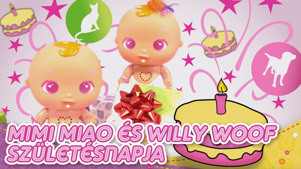 Mimi Miao és Willy Woof születésnapja - Bellies Babák - YouTube