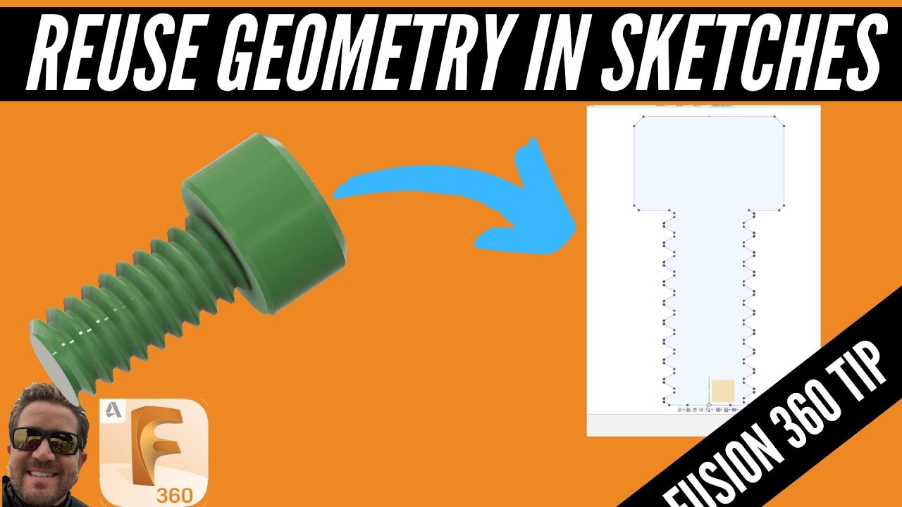 How To Reuse Geometry For Sketches (Fusion 360 Project Sketch) - YouTube