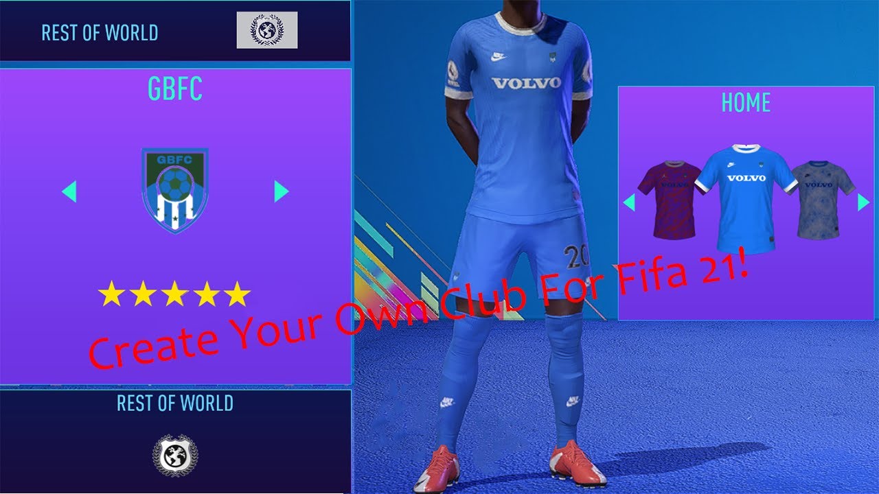 How To Create A Club For Fifa 21 - YouTube