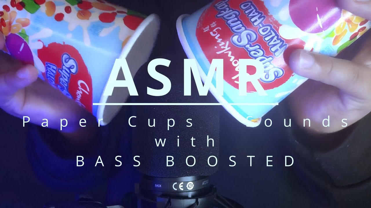 ASMR Paper Cups Sounds with BASS BOOSTED - YouTube