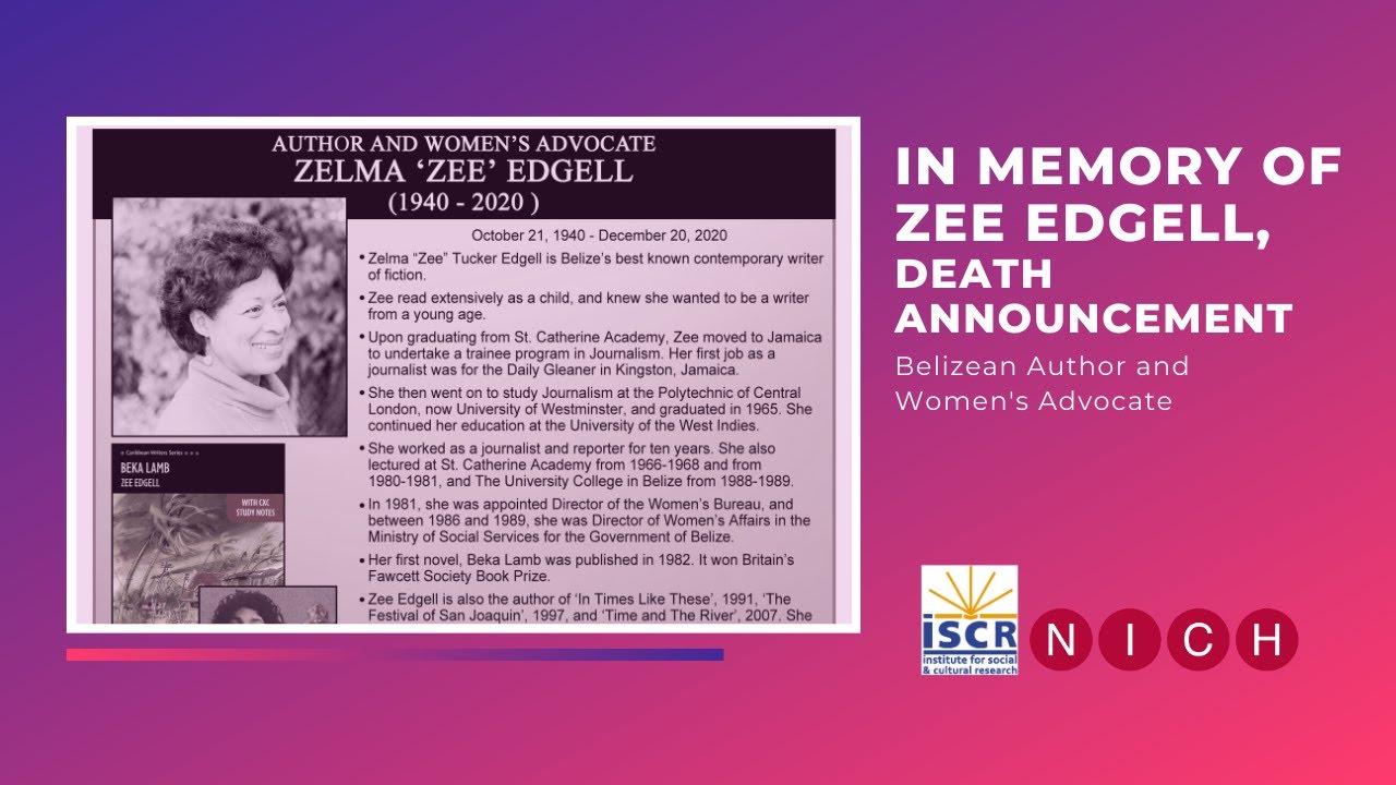 In Memory of Zee Edgell, Death Announcement - YouTube