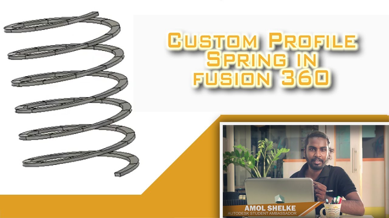 Fusion 360 | Custom profile circular spring - YouTube