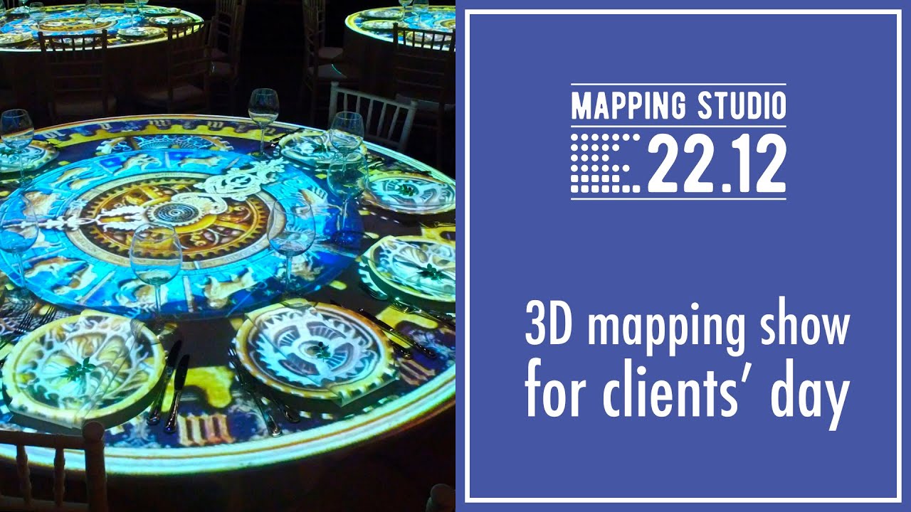 3D mapping show on a table for a company party - YouTube